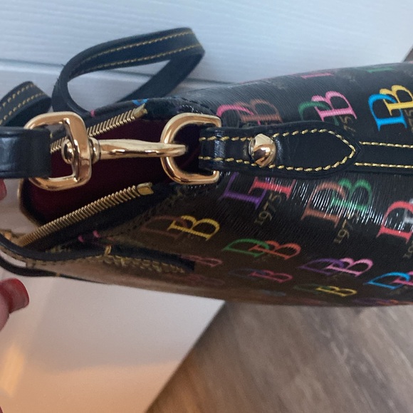 Dooney & Bourke | Bags | Db75 Ruby Multi Colored Crossbody Black Multi ...